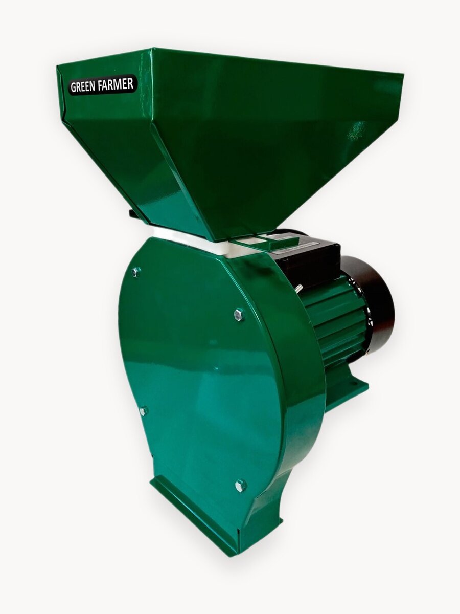 Зернодробилка молотковая GREEN FARMER ИК 350Б, измельчитель зерна, кормоизмельчитель