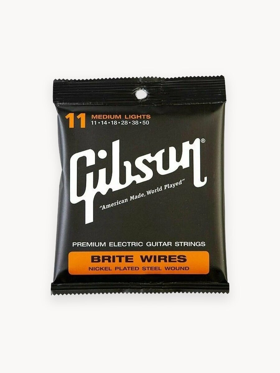 Струны GIBSON seg-700ML BRITE WIRES, 11-50 для электрогитары