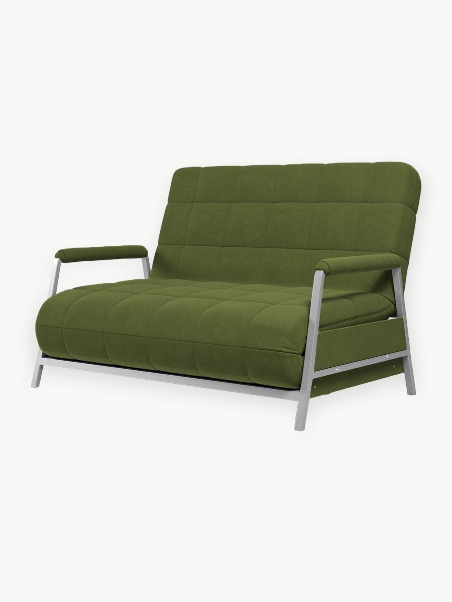 Диван-кровать-шезлонг Avanti 140 Инфинити Хаки (145 х 85 х 95, СМ140х200) NoveltiRus раскладной, металлокаркас, ППУ+латы