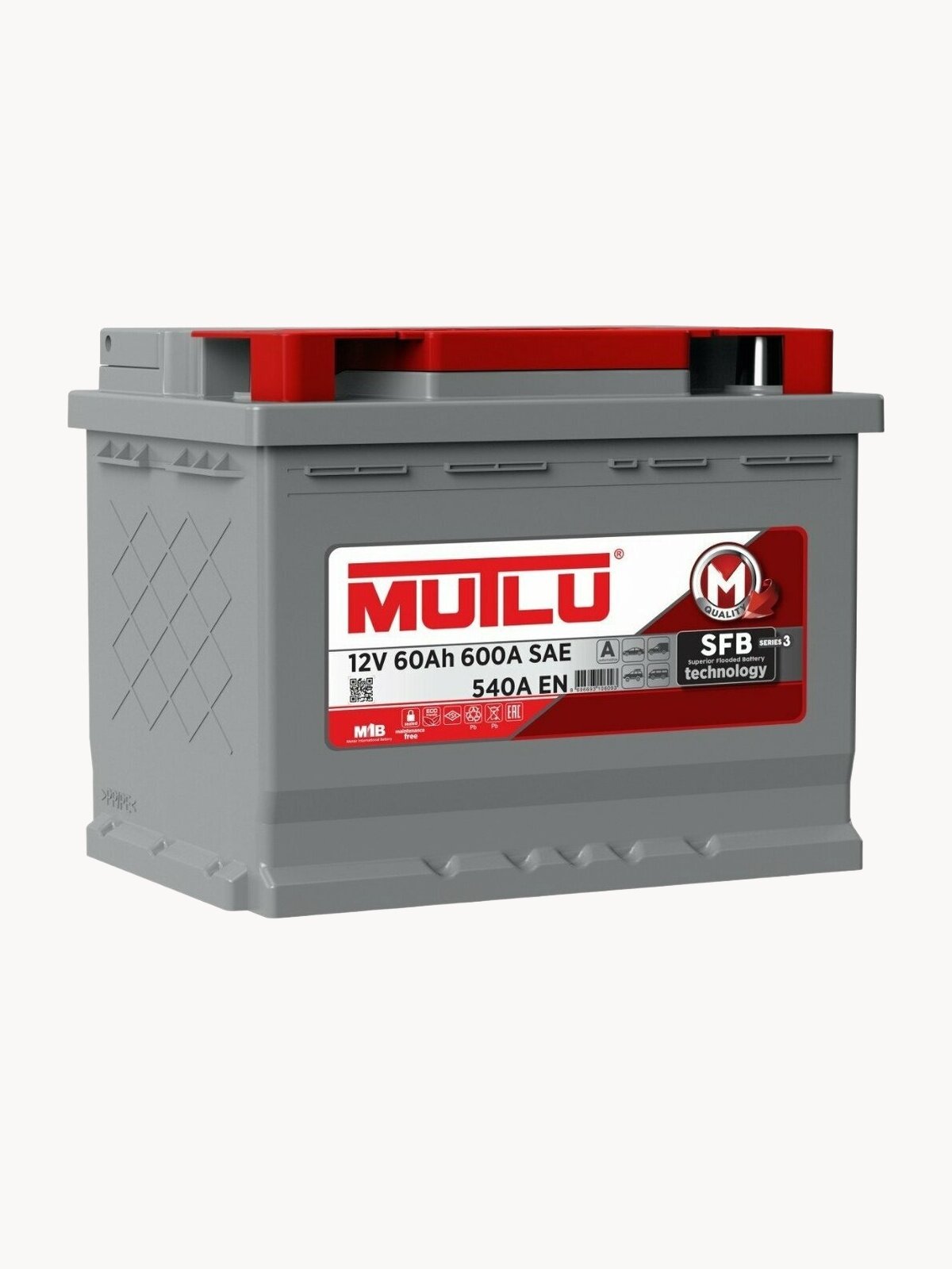 MUTLU L2.60.054. A Аккумулятор MUTLU SFB 60 А/ч обратная R+ 242x175x190 EN540 А