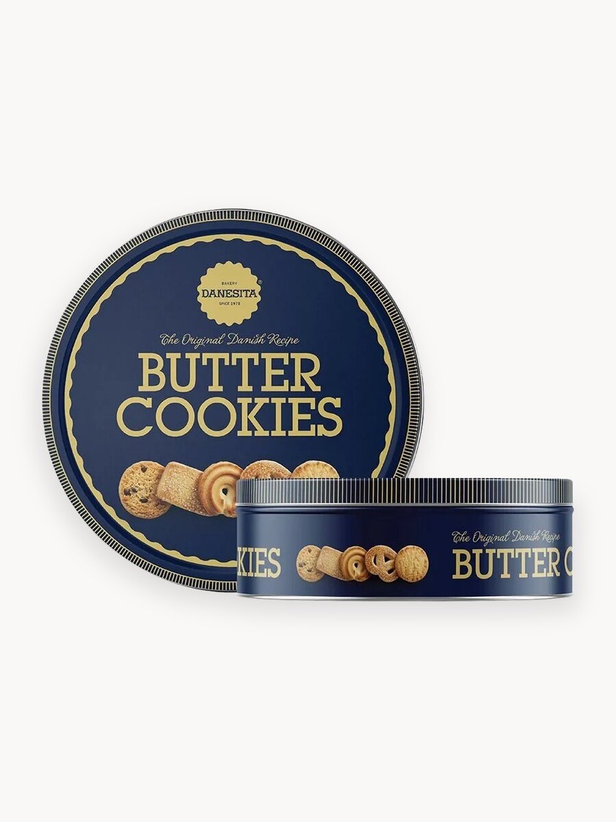 Печенье Danesita "Butter Cookies", сливочное, в жестяной коробке, 454г