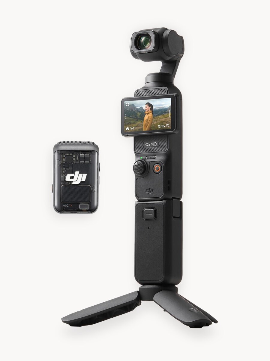 Экшн-камера DJI Osmo Pocket 3 Creator Combo, Видеокамера с 1' CMOS и видео 4K / 120 кадров в секунду, черный