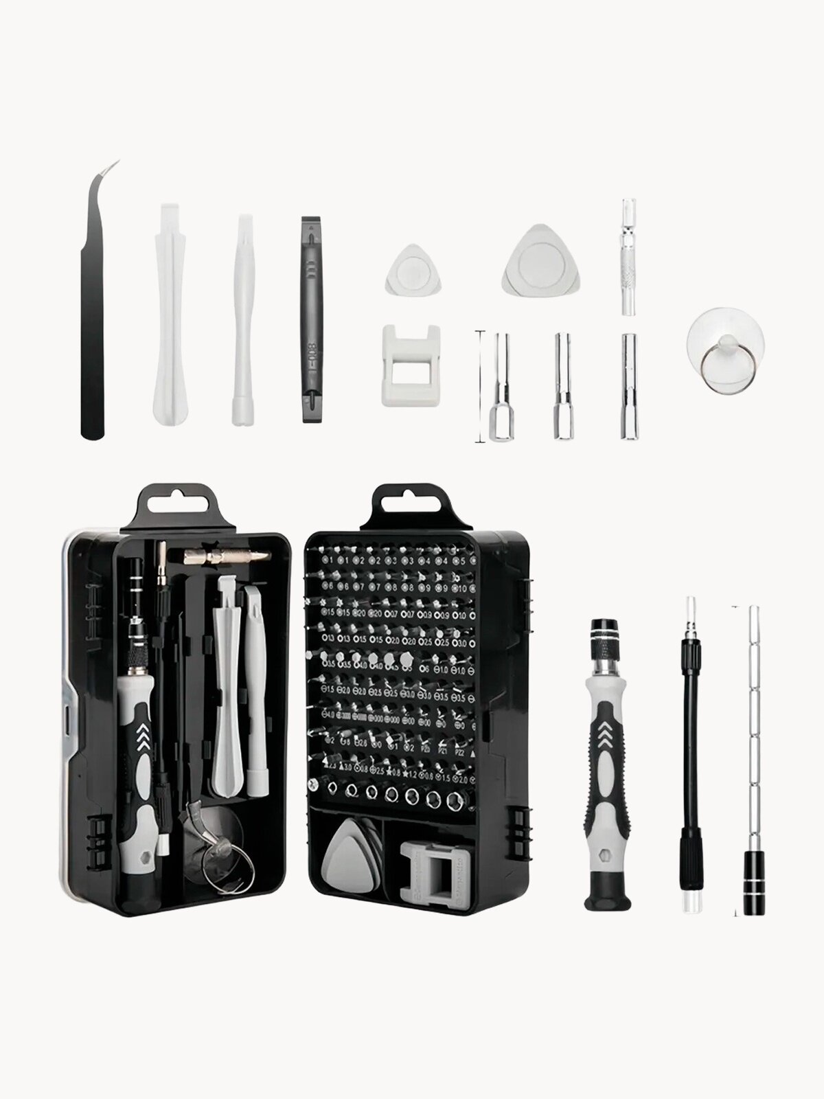 Набор инструментов для точных работ, набор отверток и бит, 115 в 1 в кейсе