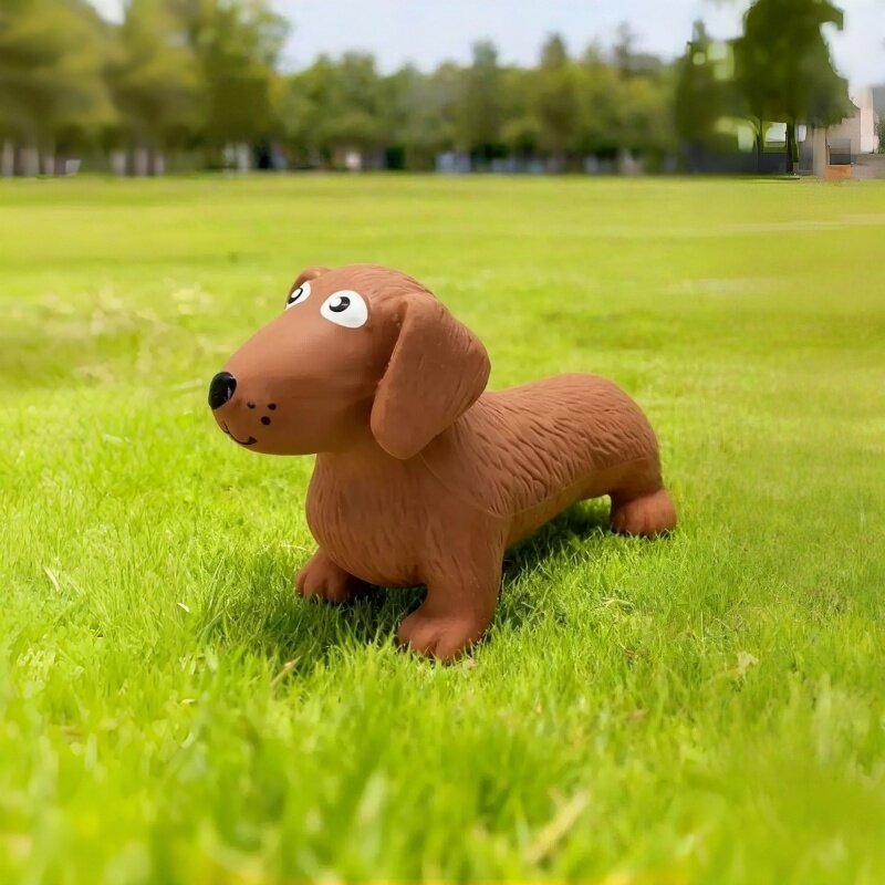 Латексная жевательная игрушка для собак со свистком, прочная мягкая игрушка для чистки зубов и игр, подходит для щенков и взрослых собак всех пород, стиль: Даксель