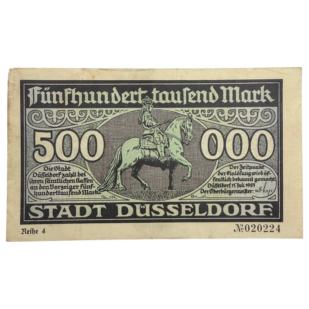 Германия (Веймарская республика) Дюссельдорф 500000 марок 1923 г. (15.07) (Серия 4)