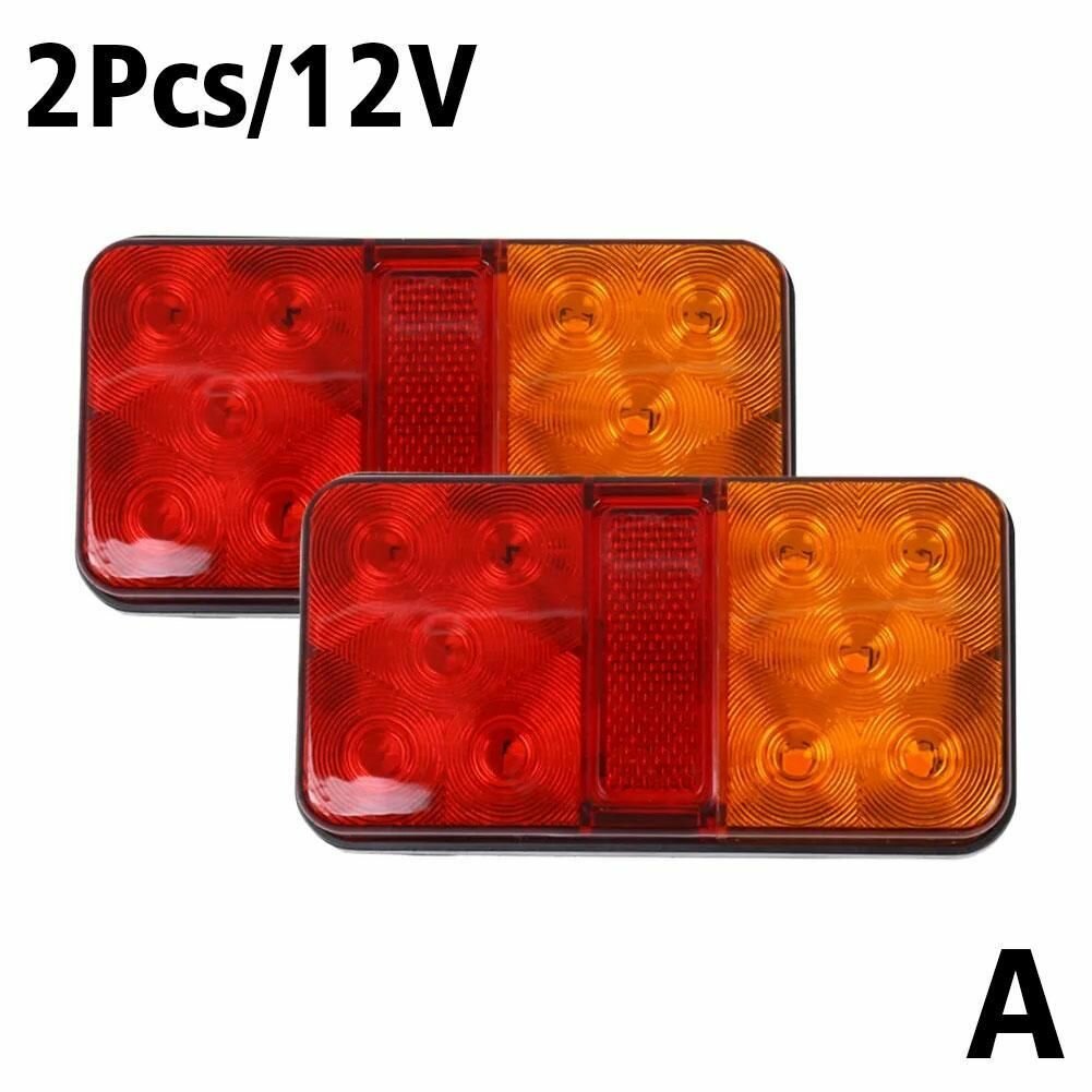 Задние светодиодные LED фонари для прицепа и грузовика 12V, 2 шт