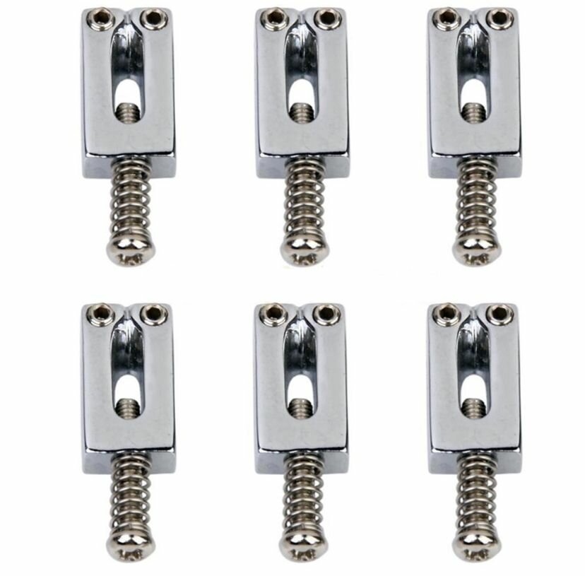 Набор литых бриджевых сёдел для электрогитар Fender Stratocaster Telecaster (6шт)