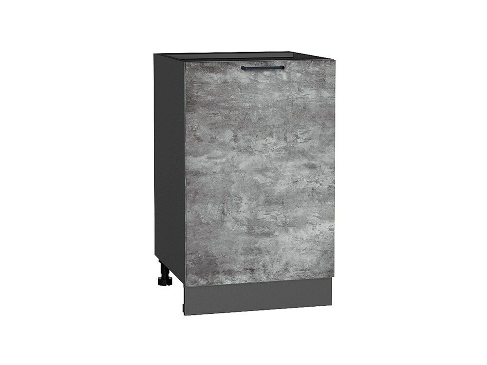 VVT Шкаф нижний с 1-ой дверцей Флэт Graphite, Temple Stone 2S, 500