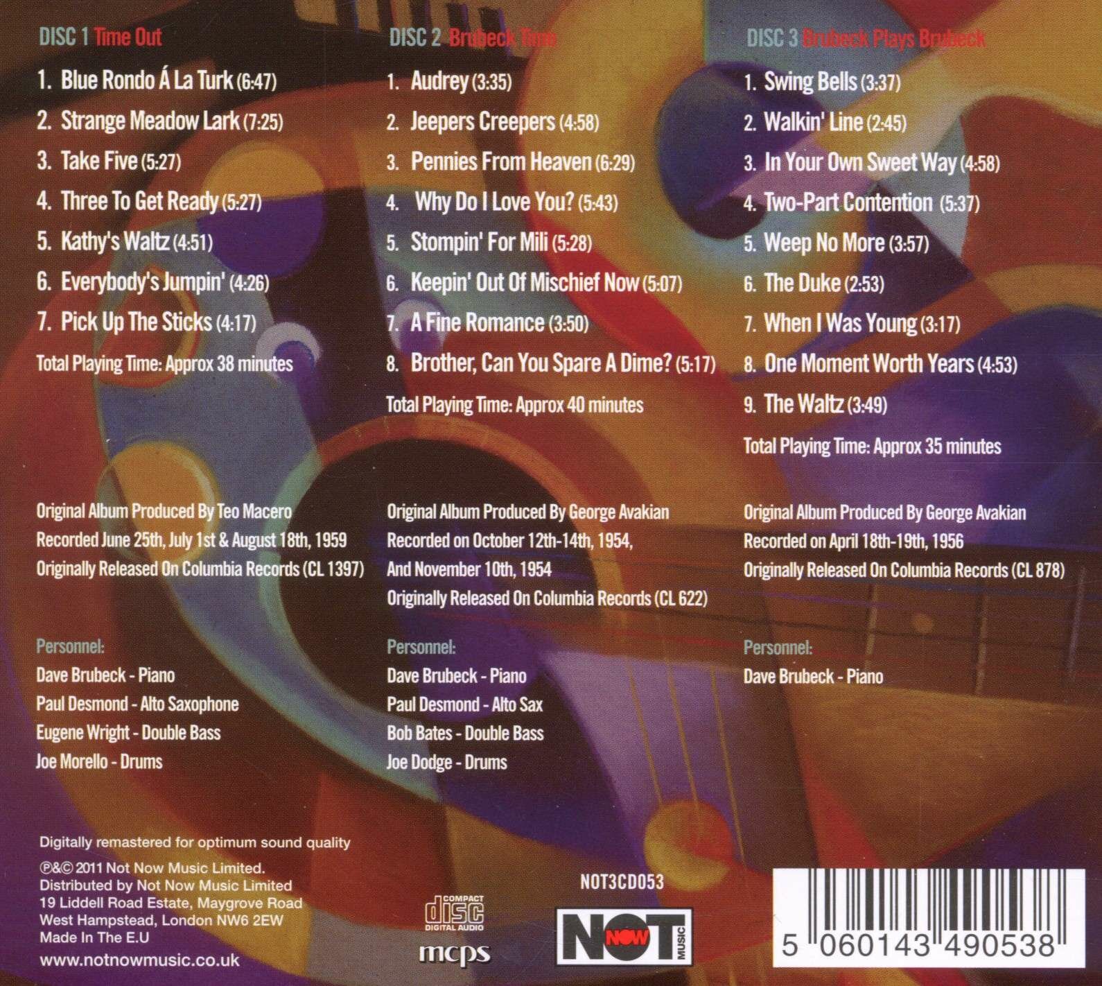 Диск Dave Brubeck (1920-2012) - Take Five (3 CD) — фото 1