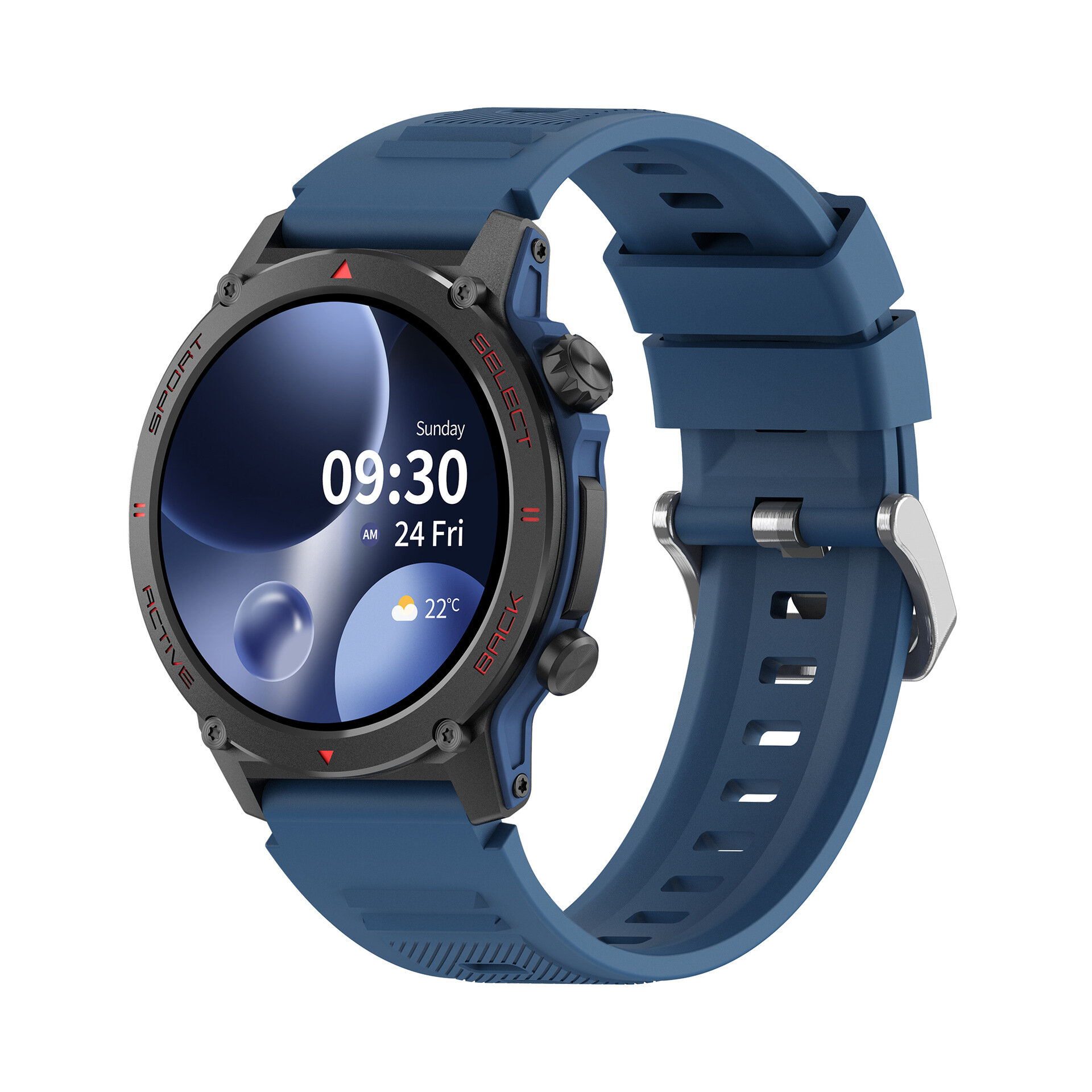 Смарт-часы S136, Bluetooth, спортивные, с пульсометром, синие