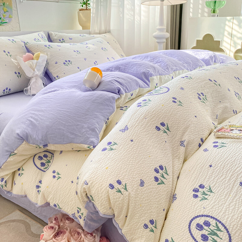 Комплект постельного белья Butterfly-Textile "Голубой любовник", 4 предмета, хлопок