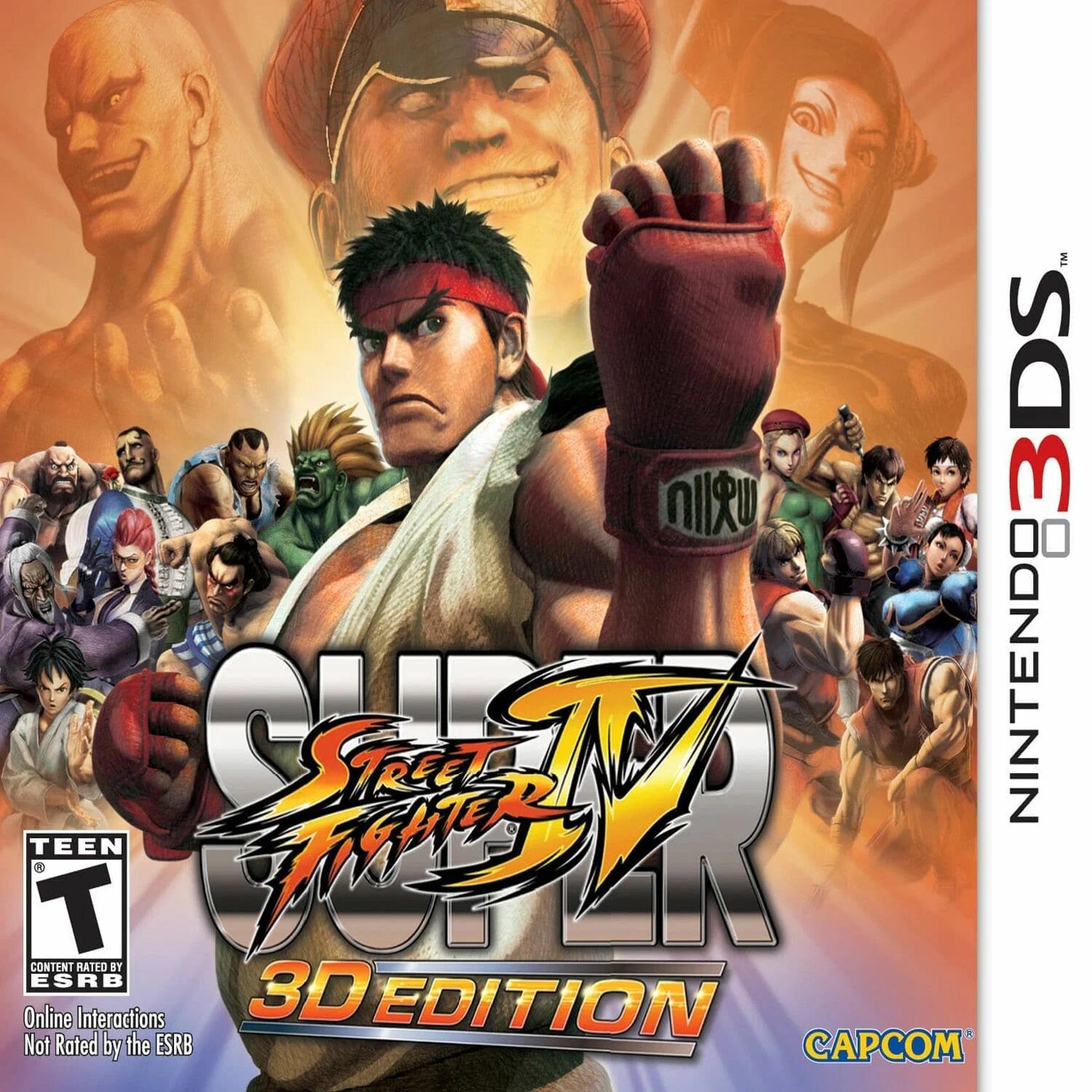 Новая Игра Super Street Fighter IV, для Nintendo 3DS, файтинг, 12+, 35 уникальных персонажей