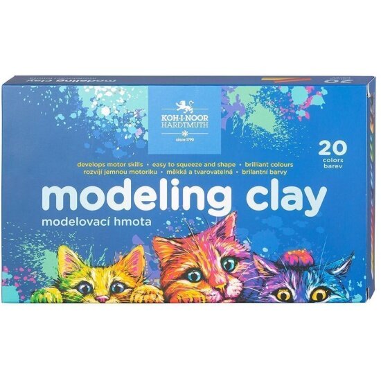 Пластилин Koh-i-noor мягкий CATS 20 цв. 400 г ассорти