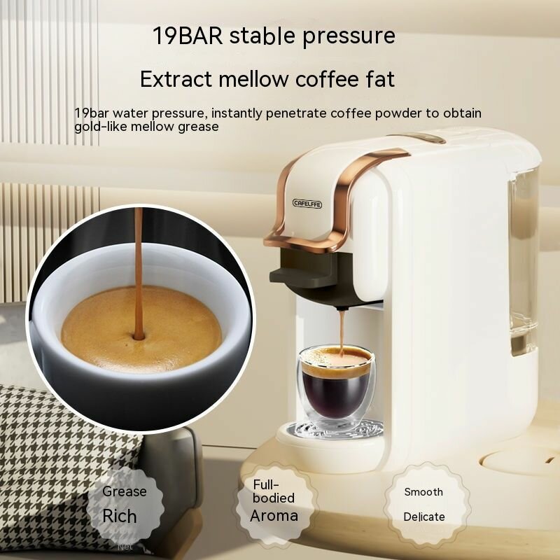 Кофемашина inhouse капсульная и рожковая, серия Multicoffee 4в1, цвет серый -kpa