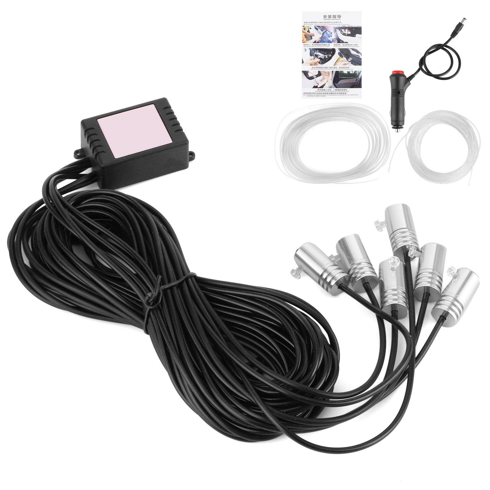 Светодиодный эмбиент светильник RGB Color Music Управление звуком несколько режимов 6 ламп для панели панели автомобильной внутренней двери панель панели