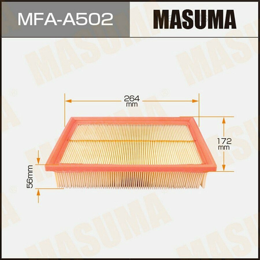 MASUMA MFA-A502 фильтр воздушный!\ Ford Focus/C-Max 1.6TDCi 03>, Volvo S40/V50 1.6D 05>