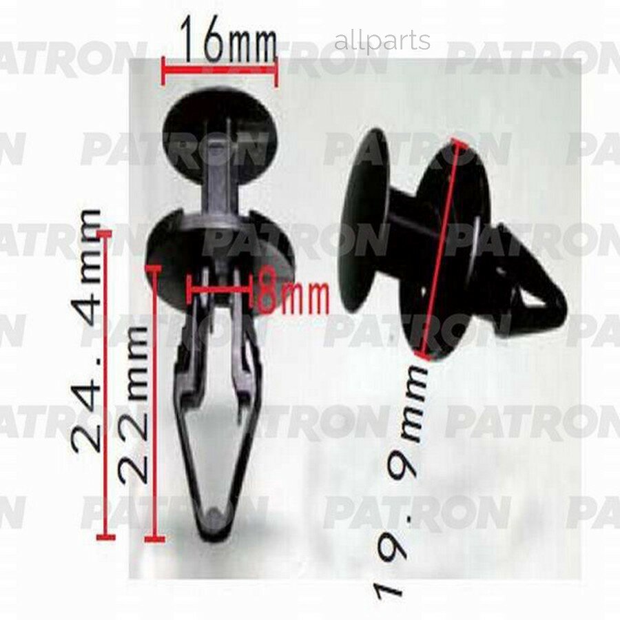 PATRON P37-0520 Клипса пластмассовая GM применяемость: обшивка приборная панель