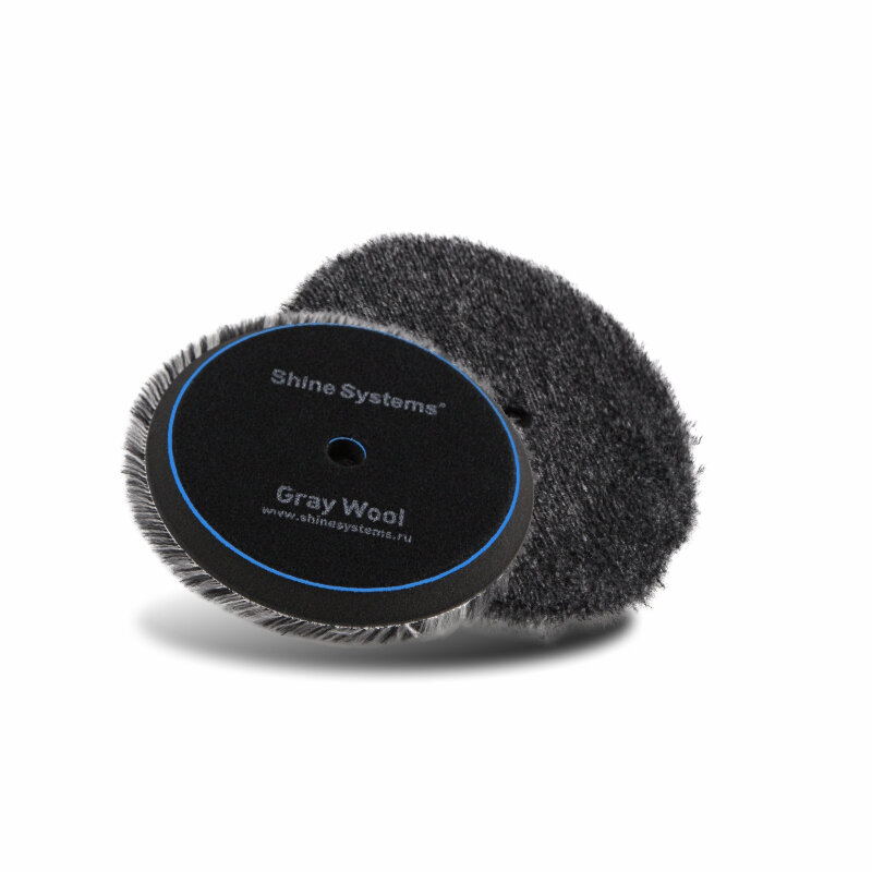 Полировальный круг из серого меха Shine Systems Gray Wool Pad полировальный круг из серого меха, 130 мм