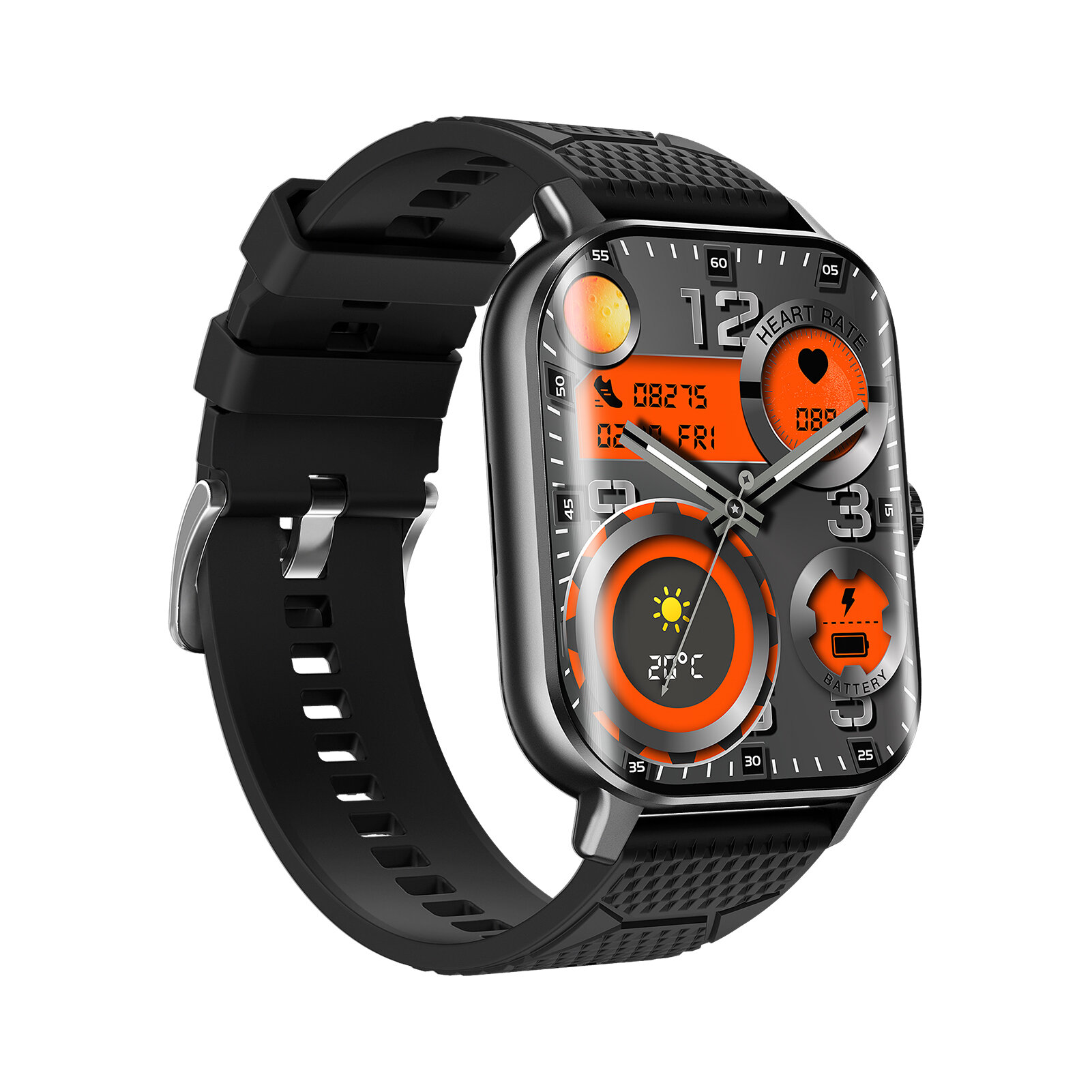 Smart Watch F12 Smart Watch для мужчин Women 2,02 дюйма Изогнутые экраны Умные часы, совместимые с Android/IOS Fitness Sports Watch с монитором сердечного ритма.