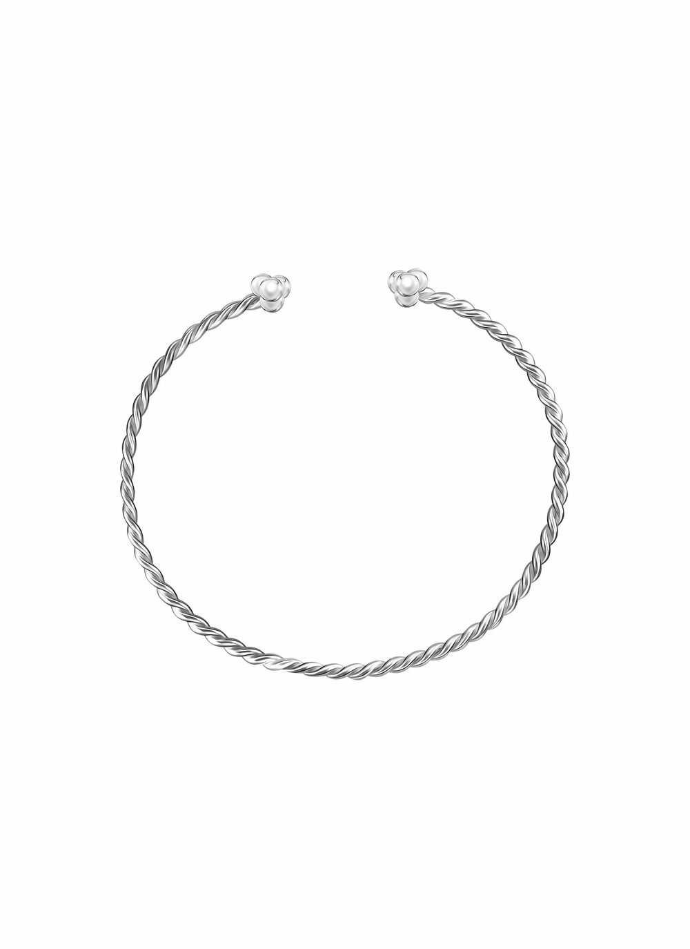 Жесткий браслет, серебро, 925 проба, серебрение