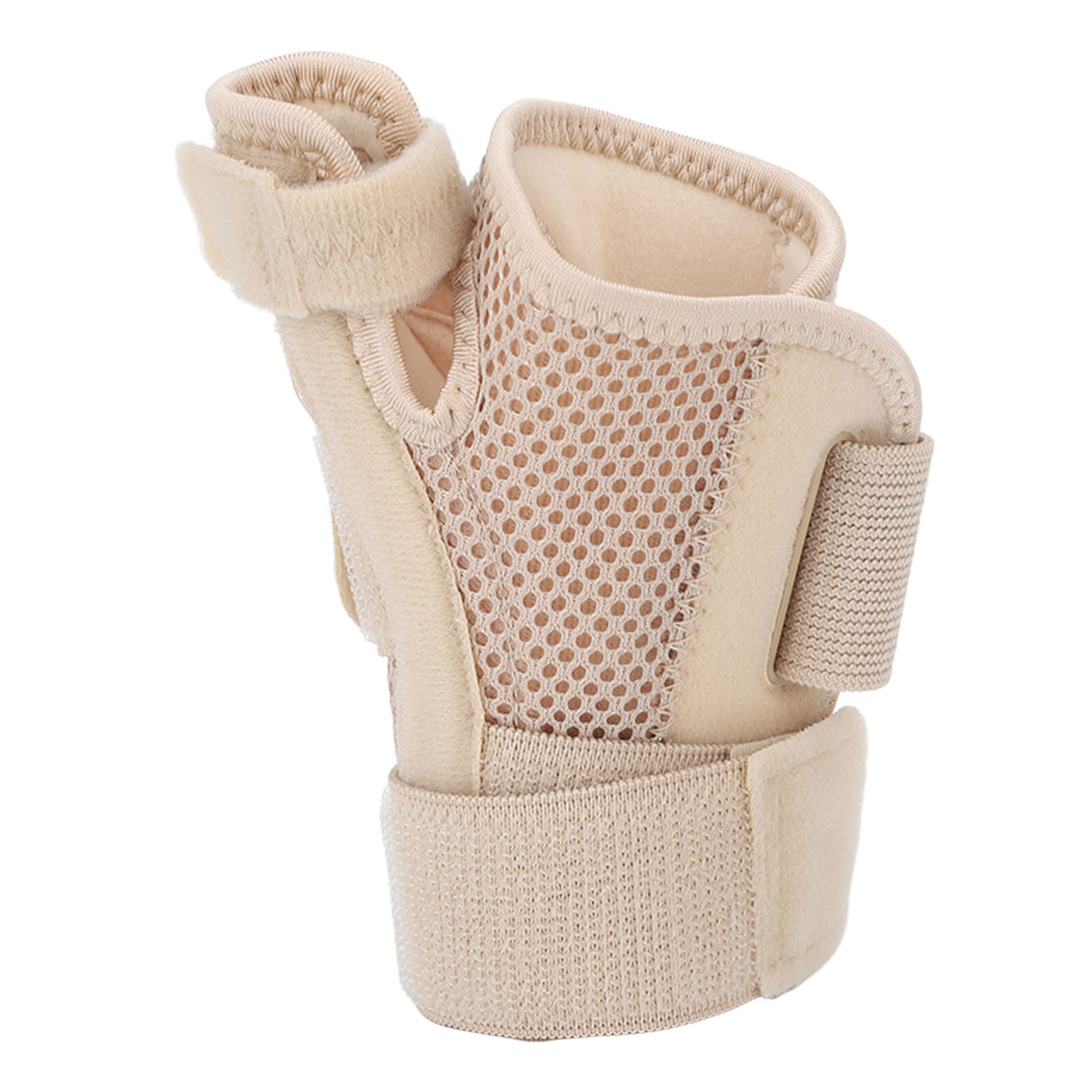 Регулируемый фиксатор запястья и большого пальца для облегчения боли при артрите, синдроме запястного канала и тендините. Стабильный, комфортный, телесного цвета.