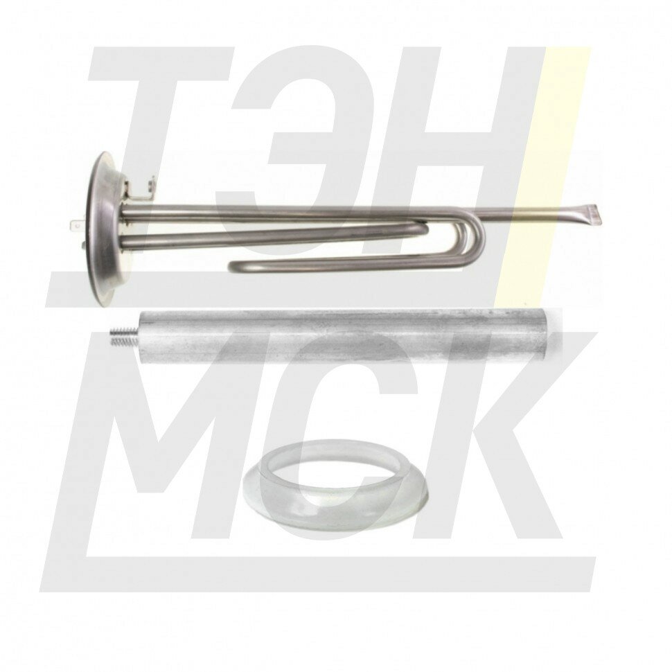 Комплект ТЭН 2кВт (2000Вт) RF для водонагревателя Thermex, Garanterm, под анод М6, фланец 92мм, нерж. + прокладка + анод, 10941G10K