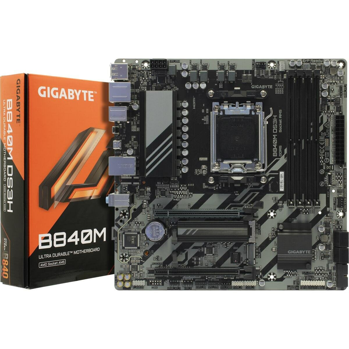 GIGABYTE B840M DS3H (RTL) AM5 2xPCI-E HDMI+DDP 2.5GbLAN SATA RAID MicroATX 4DDR5