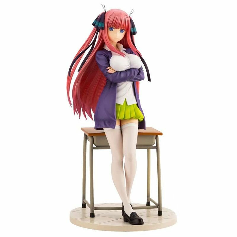Фигурка аниме сексуальная девушка ( Anime Figure Quintessential Quintuplets Action Figuras Miku Nakano the 3rd Girl On Desk ) 21см-пакет