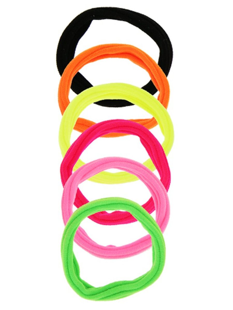 Набор разноцветных резинок для волос LADY PINK BASIC, 6 штук