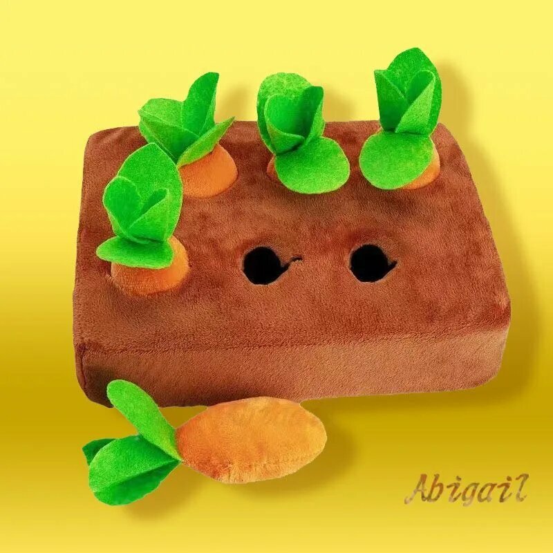 Интерактивные игрушки для собак, морковный нюхательный коврик для собак, плюшевые игрушки-головоломки