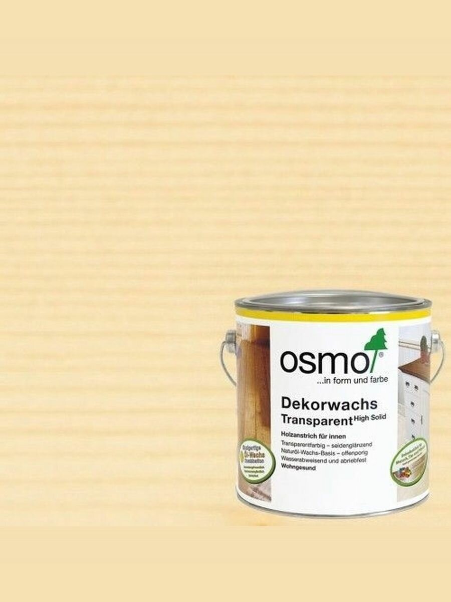 Цветное масло Dekorwachs Transparente Tne 3101 Бесцветное 0,22л