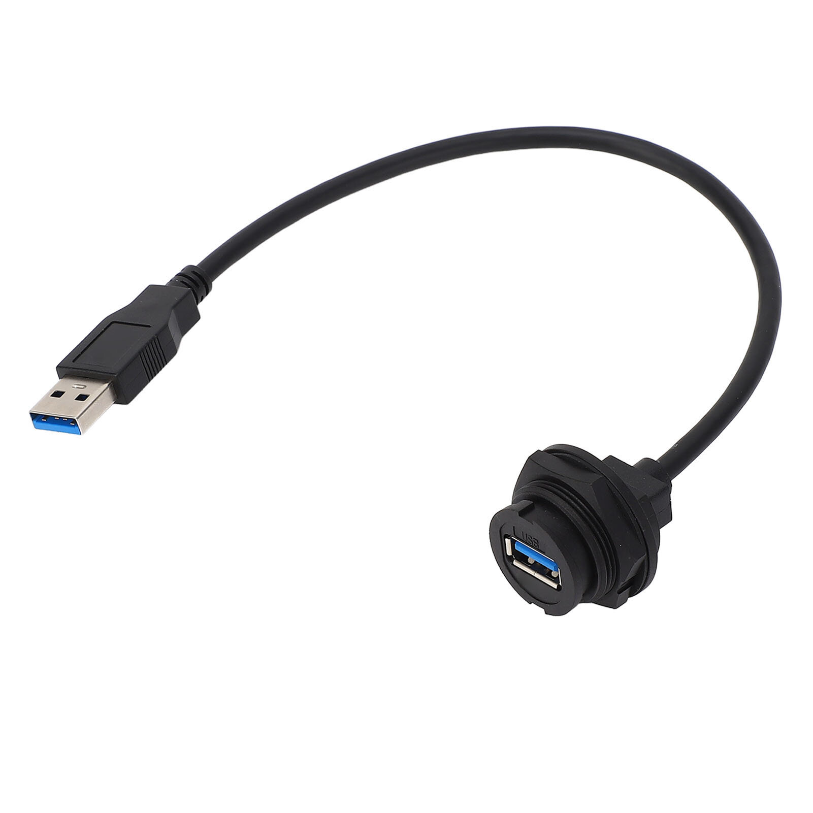 Разъем USB 3.0 для панели, водонепроницаемый, с удлинительным кабелем, прямой разъем «папа-мама», 0,3 метра