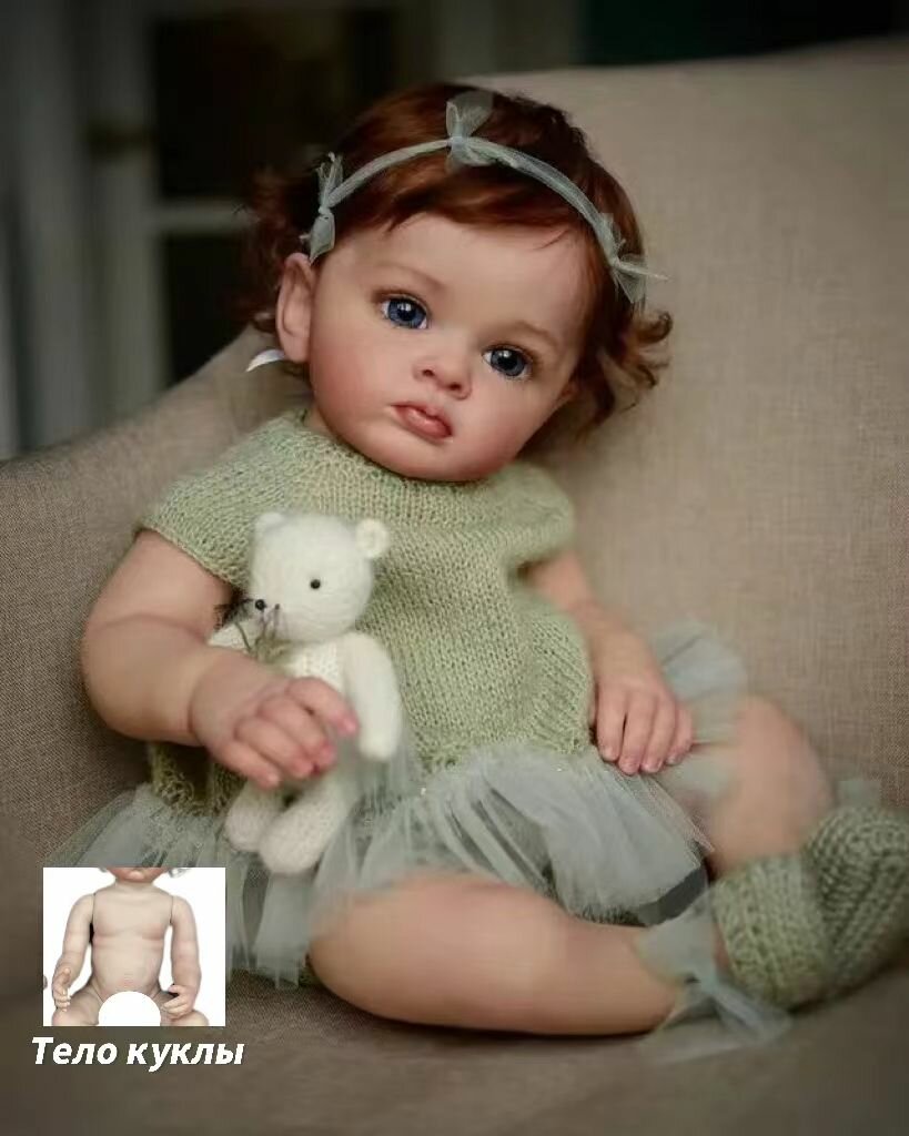 Кукла реборн силиконовая 55см Cokela Силикон для всего тела /девушка
