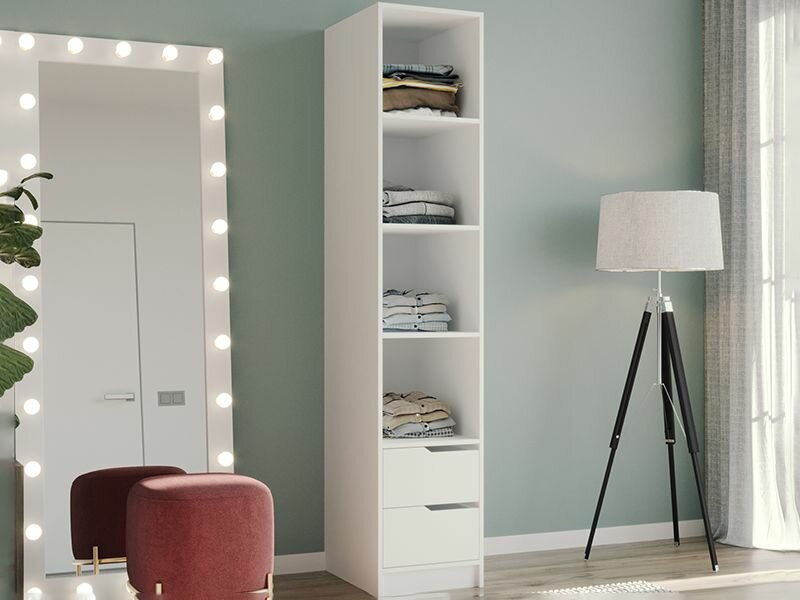 Гардеробная "Британи 17" 400х2000х500, белый