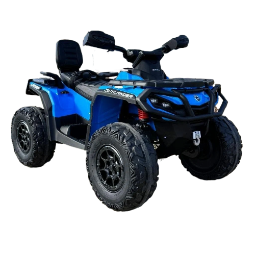 Детский электроквадроцикл двухместный BRP Can-Am Outlander DK-CA005 4WD 12V синий