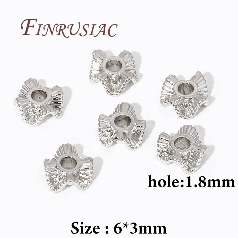 Золотые позолоченные волнистые бусины для рукоделия 30 штук 20 pieces, Rhodium Plated