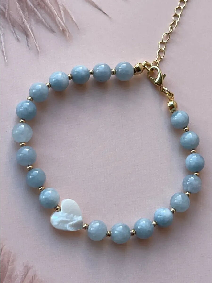 Браслет, аквамарин