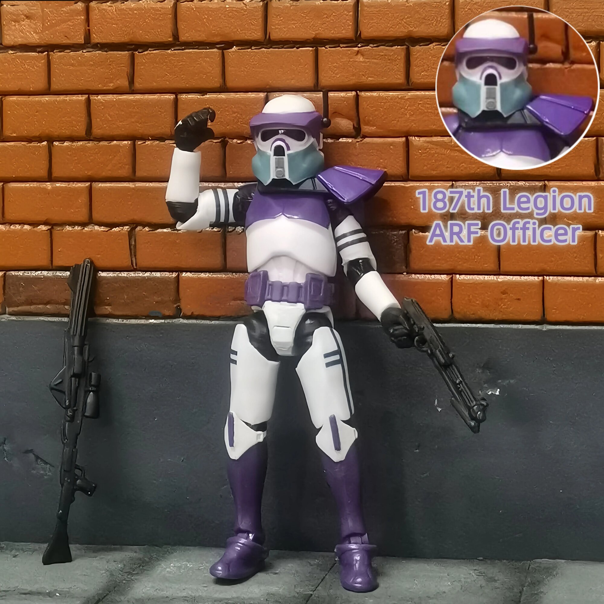 Фигурка Star Wars 3.75 дюйма Hasbro Фиолетовый, 187th ARF Officer
