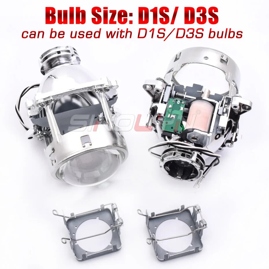 Линзы проектора Sinolyn Bi Xenon для BMW E46 M3 AL E90 E92/Audi A4 B8 A3/Benz W220 W203/Volvo V50 Замена фар D2S D1S биксеноновые линзы 3.0 комплект биксеноновые линзы линзы фары ближнего и дальнего света Use D1S D3S Bulbs