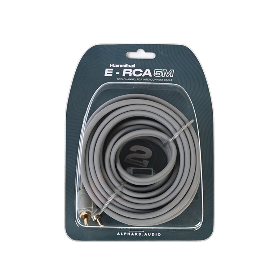 Межблочный акустический кабель Hannibal, E-RCA, для авто и дома, 5 м, серый