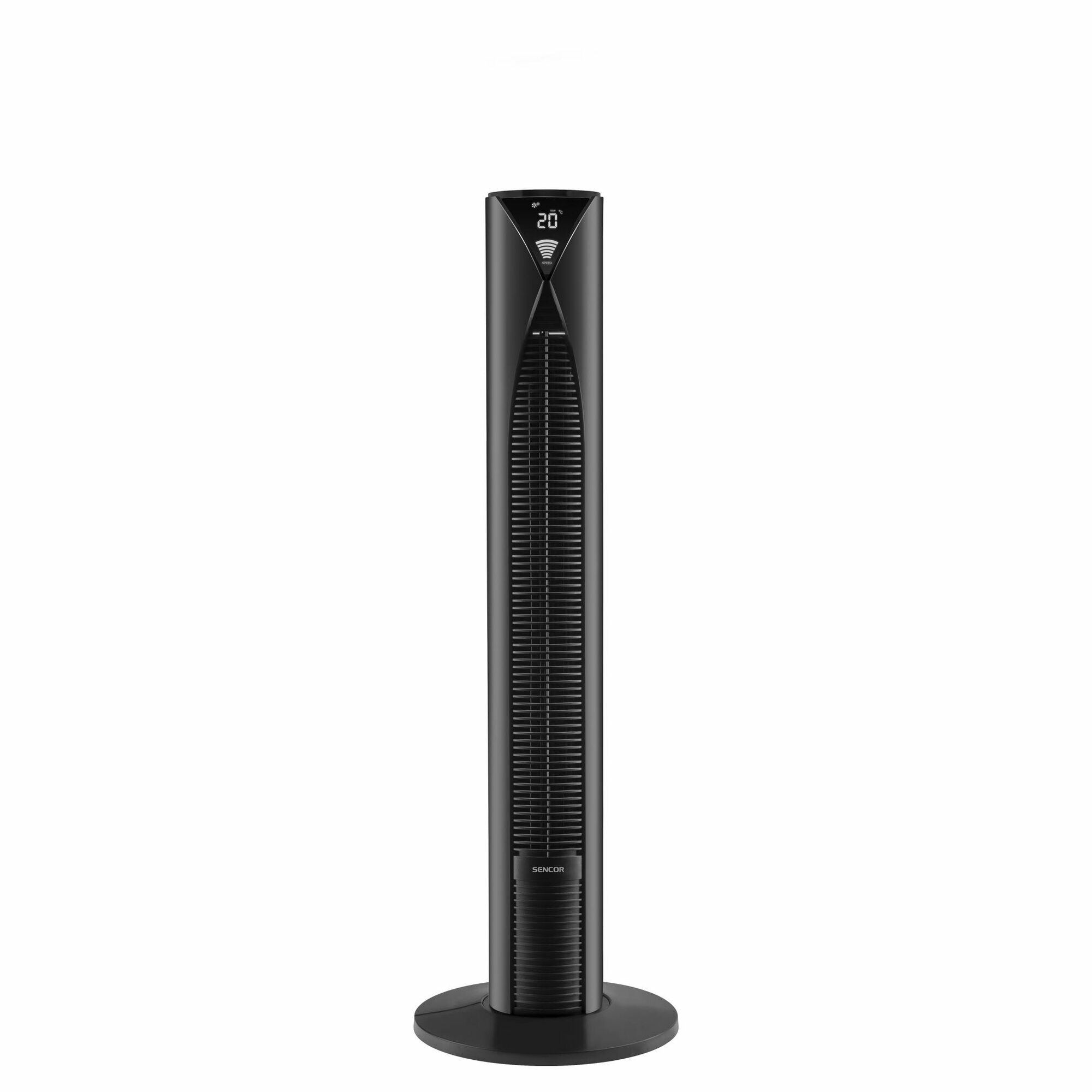 Колонный вентилятор Sencor SFT 3800BK, напольный, мощность 45 Вт, 3 скорости, управление сенсорное, таймер, пульт ДУ