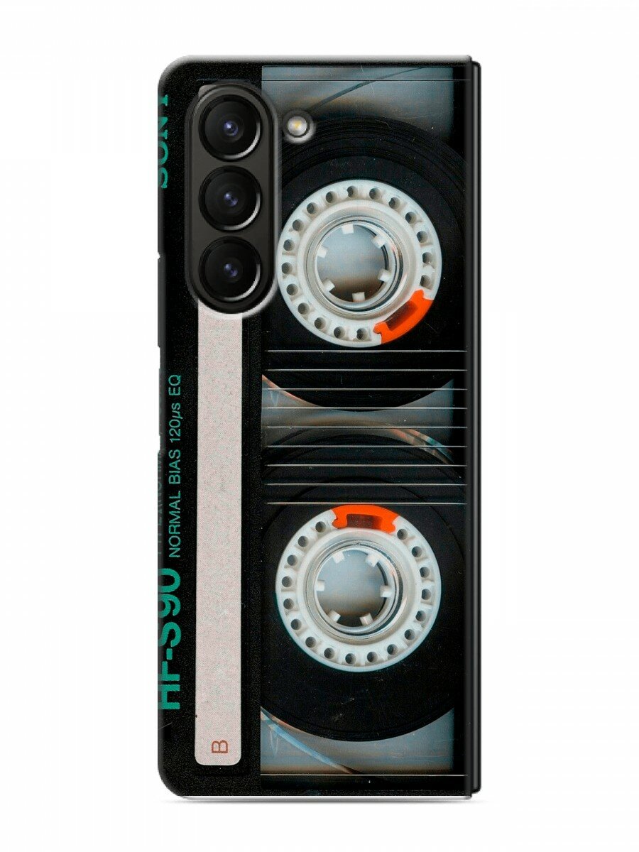 Чехол для Samsung Galaxy Z Fold 5 с принтом Кассета ретро (Самсунг Гэлакси З Фолд 5)
