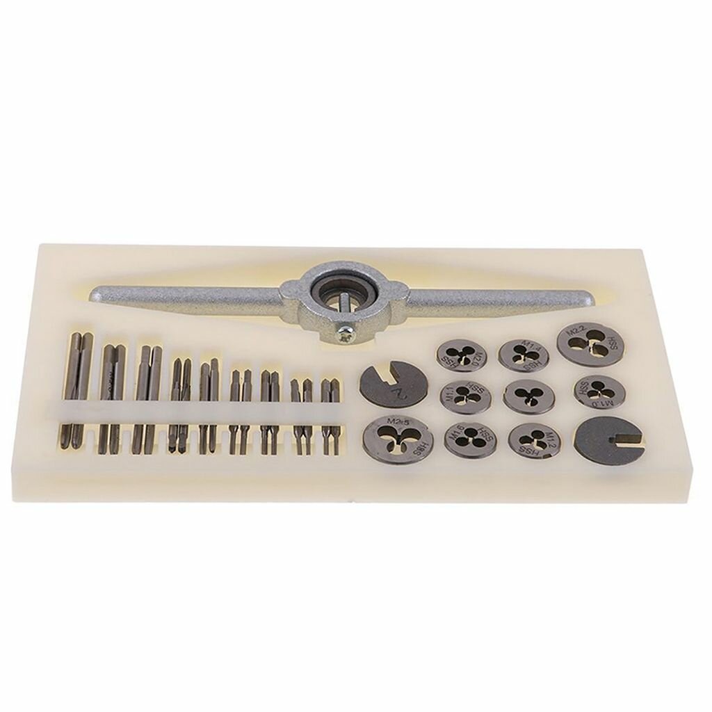 31 шт. мини-штуки HSS с метрической резьбой, метчики, плашки, набор ручек для ключей M1-M2.5, винты, новые