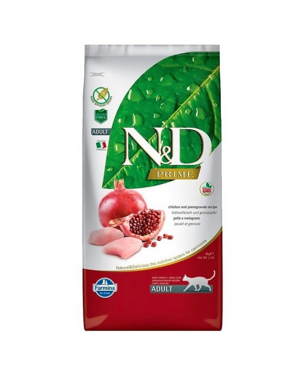 Сухой корм Farmina ND Prime Cat Chicken / Pomegranate Adult для взрослых кошек с курицей и гранатом, 5кг