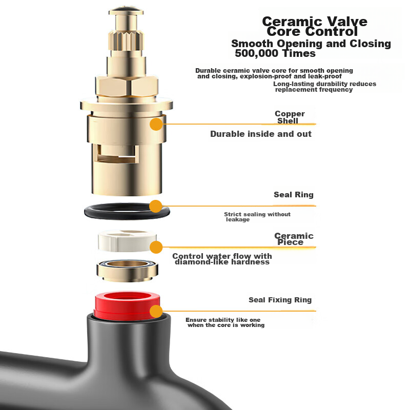 KEGOO bathroom mop pool faucet 4 points gun gray 304 stainless steel tap water single cold quick open faucet K6028