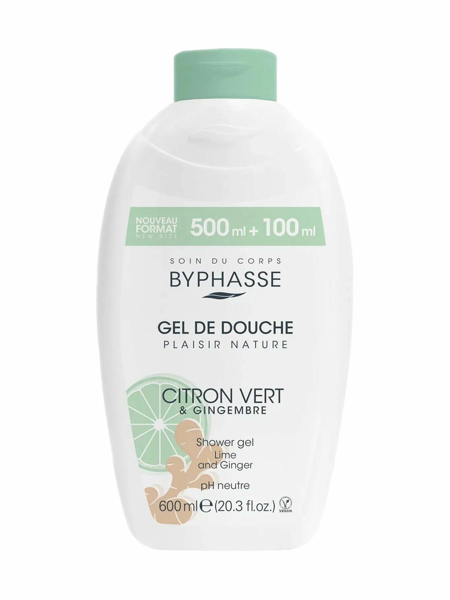 BYPHASSE Гель для душа Lime & Ginger (600 мл)