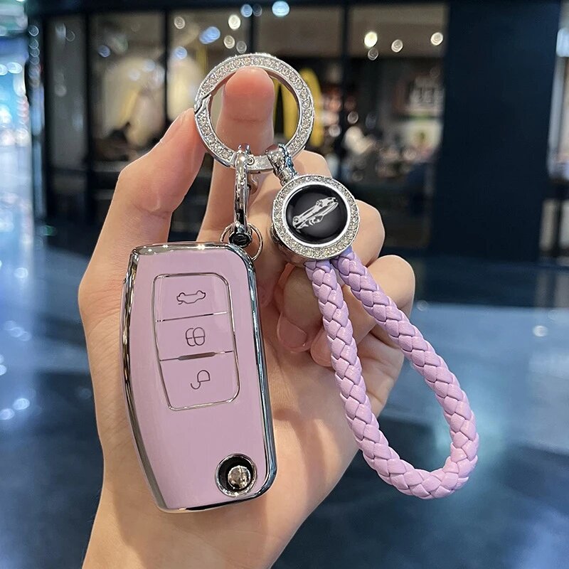 Раскладной чехол для автомобильного ключа из ТПУ, чехол-брелок для Ford Focus 2 3 Ecosport set 3