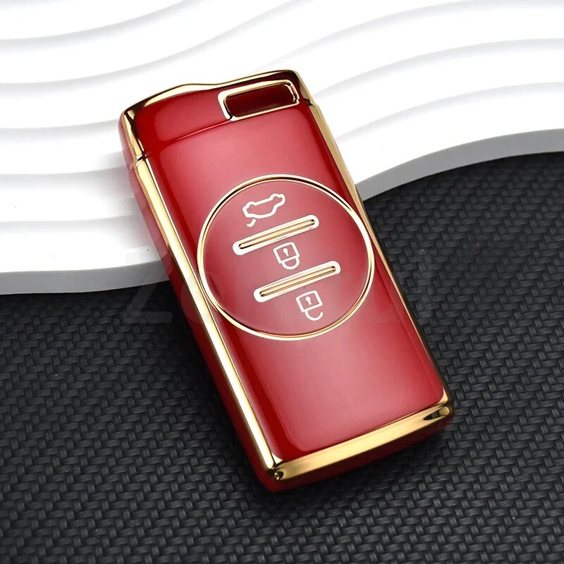 Чехол для автомобильного ключа из ТПУ для Chery Tiggo 7 Pro 8 Pro Exeed Tiggo 2 3x red cover(GLD)