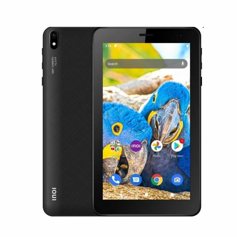 7" Планшет INOI Pad mini (PAD MINI) 32 ГБ черный - 1024x600, IPS, 4х1,3 ГГц, 2 ГБ, 3000 мА*ч, Android 10. x