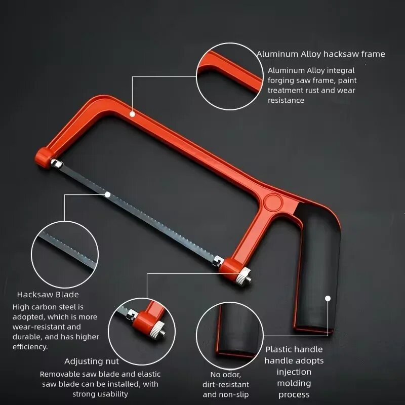 6-дюймовая мини-ножовка — регулируемая маленькая ручная пила для деревообработки, резки металла, домашних проектов своими руками и использования для детей